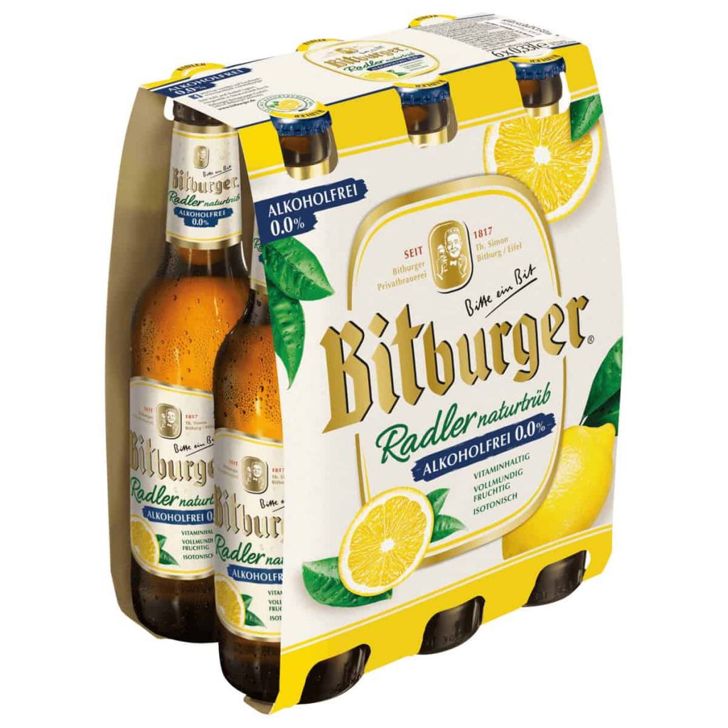 Bitburger Radler Naturtrüb Alkoholfrei 6er 0,33l – Drink Store Köln
